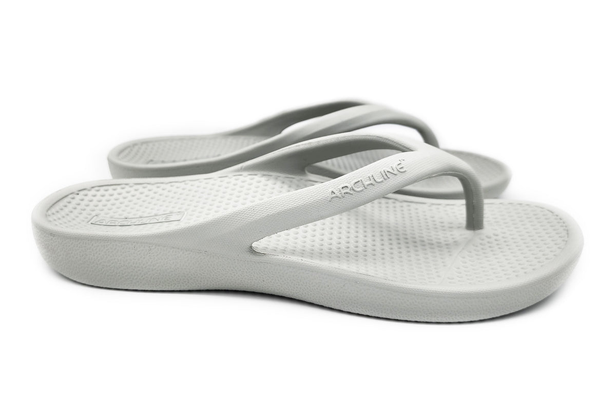 Archline Rebound Orthotic Thongs - Grey - Foot Pain Plantar Fasciitis ...
