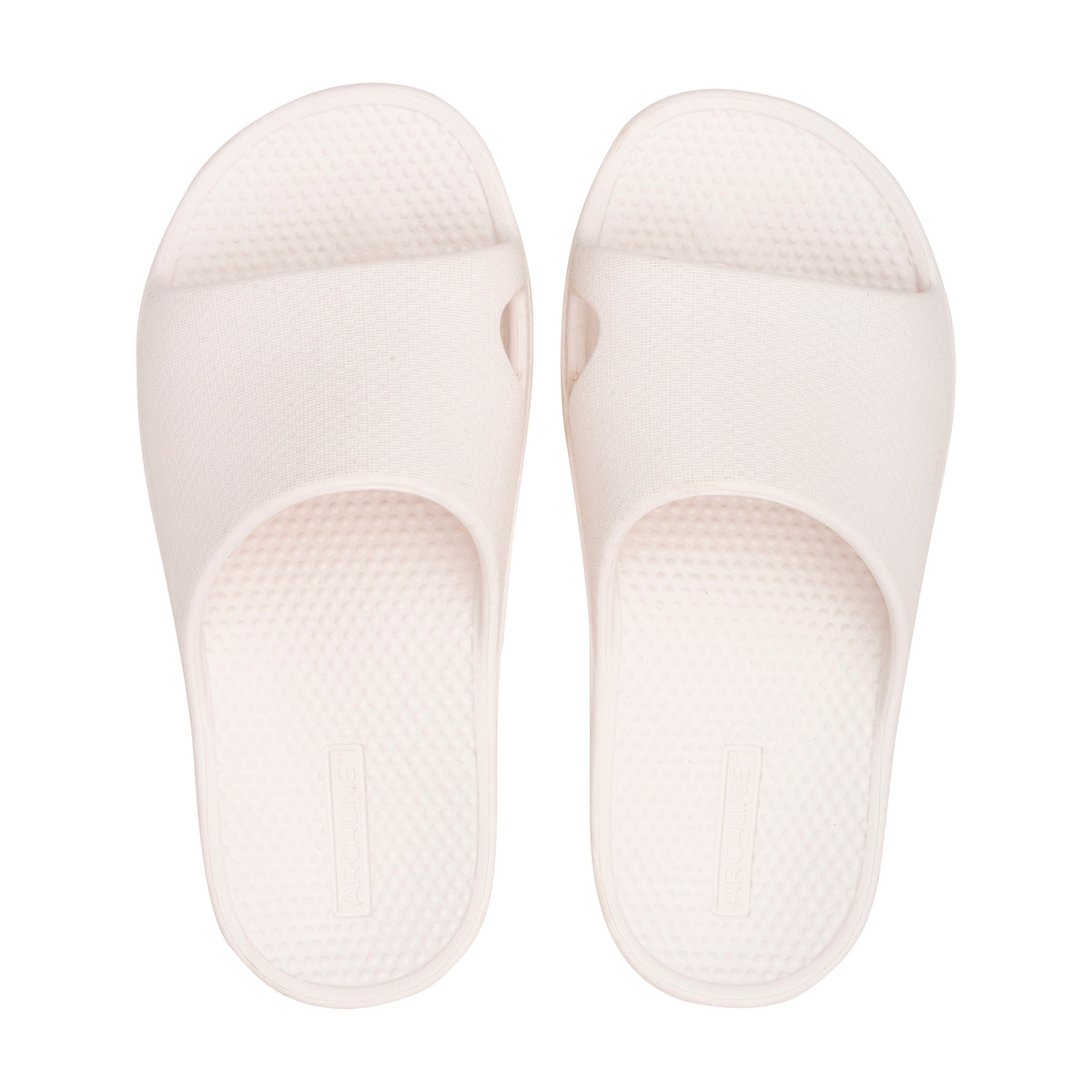Archline Rebound Orthotic Slides - White - Foot Pain Plantar Fasciitis ...