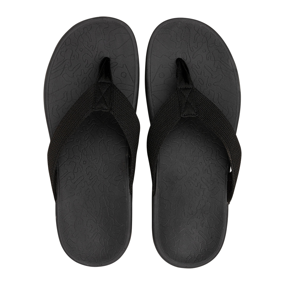 Axign Premium Orthotic Thongs – Black – Archline Footcare