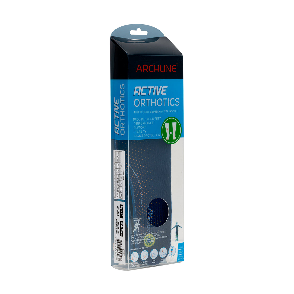 Archline Orthotic Insoles Active Sport Plantar Fasciitis Performance