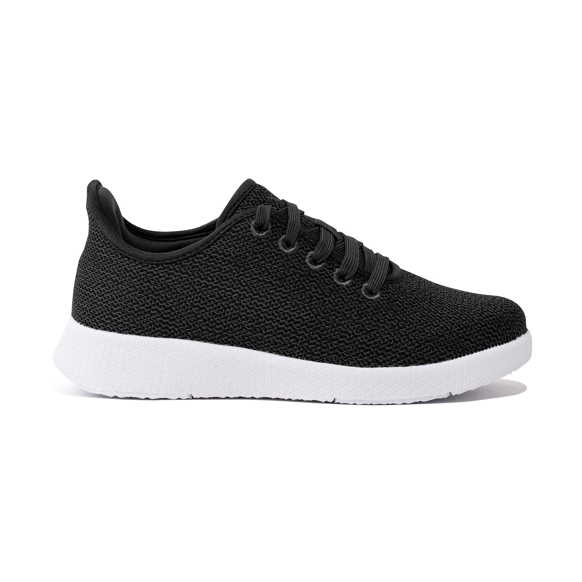 Axign River V2 Lightweight Casual Orthotic Shoe - Black with White Sol