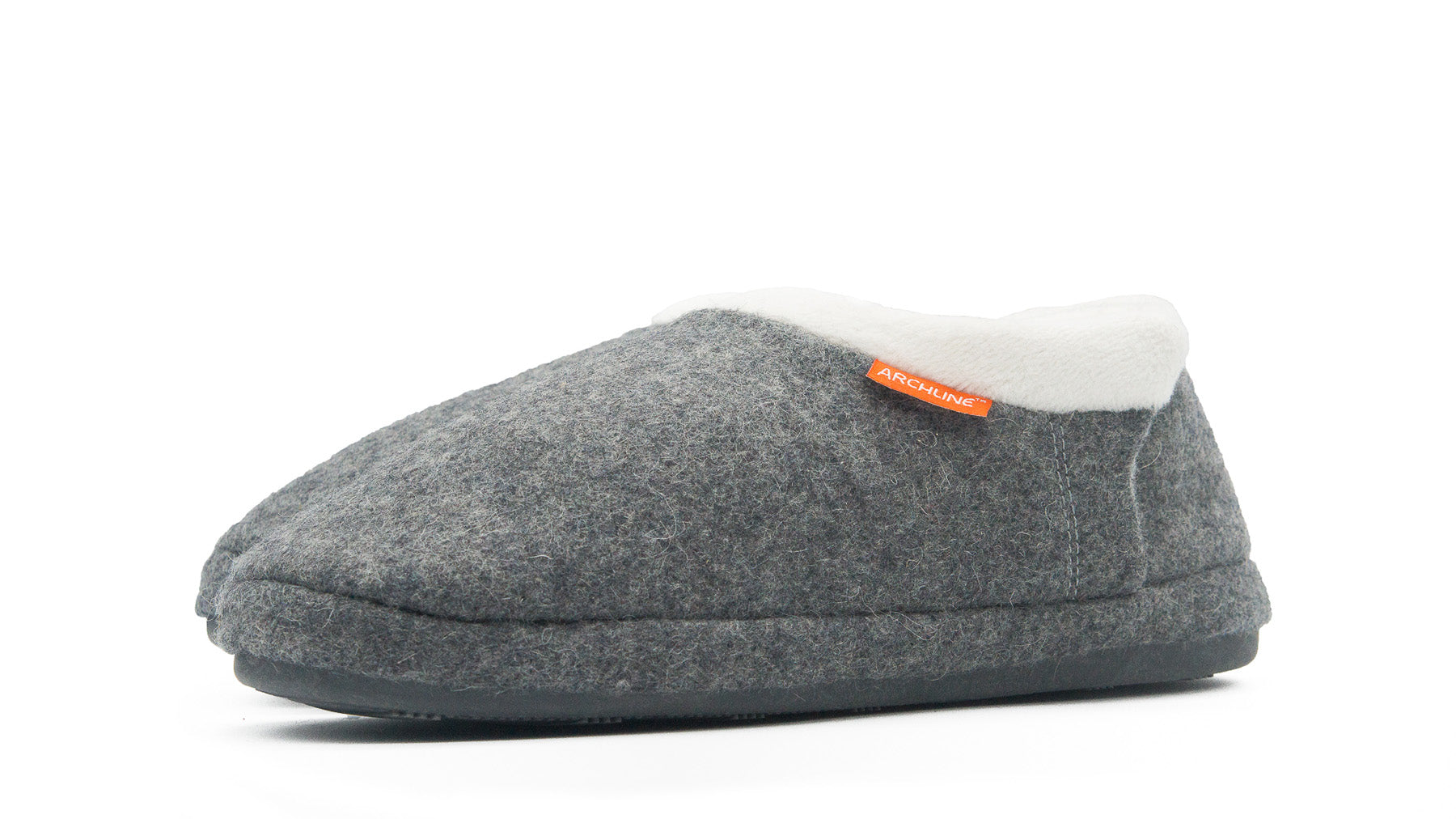 Archline Orthotic Slippers Closed – Grey Marl – Archline Footcare