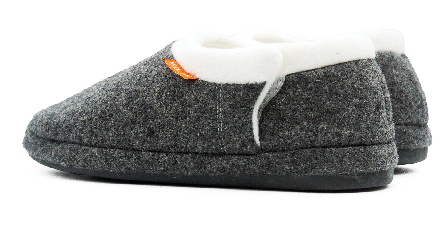 Archline Orthotic Slippers Closed – Grey Marl – Archline Footcare