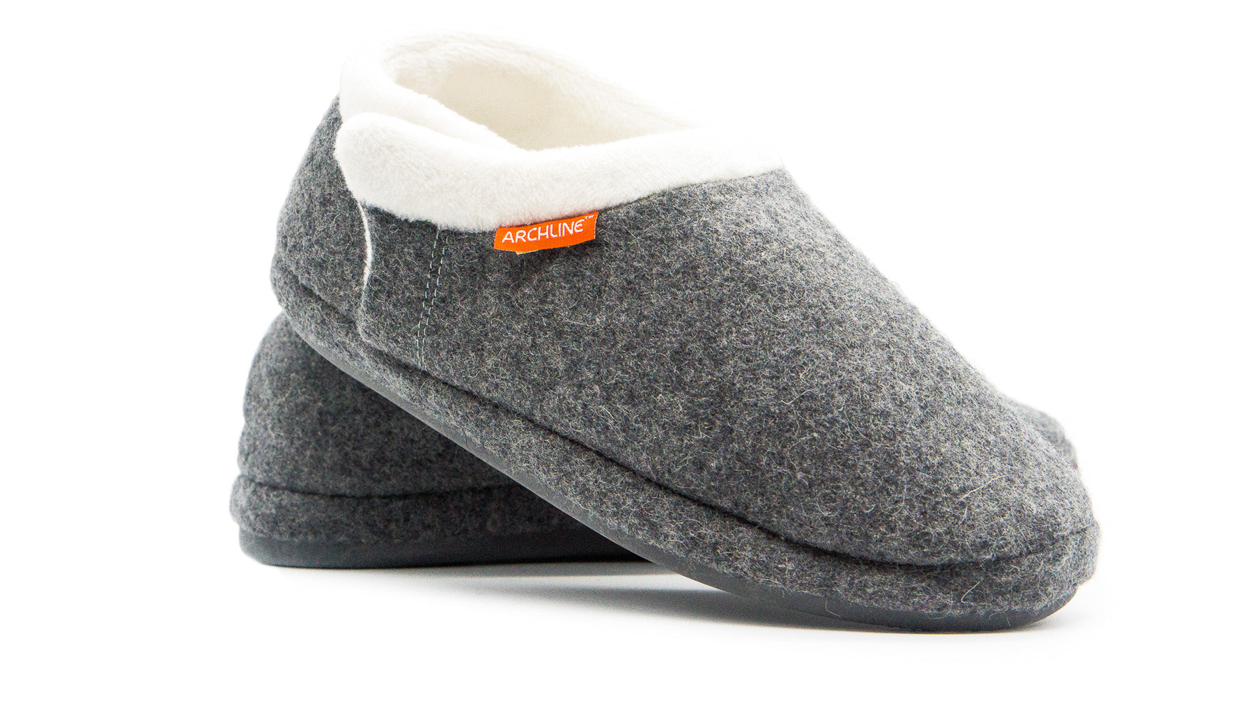 Archline Orthotic Slippers Closed – Grey Marl – Archline Footcare