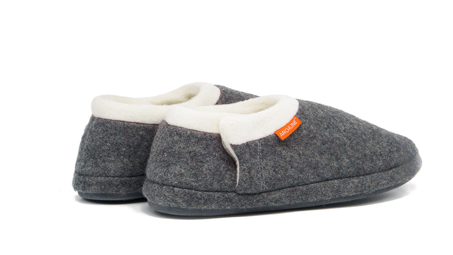 Archline Orthotic Slippers Closed – Grey Marl – Archline Footcare