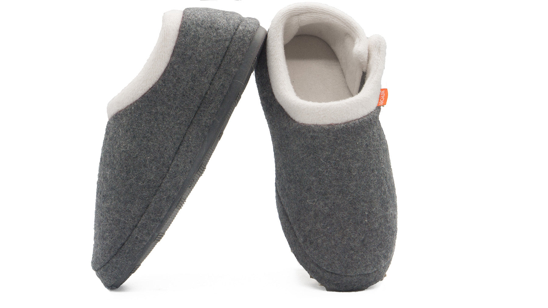 Archline Orthotic Slippers Closed – Grey Marl – Archline Footcare
